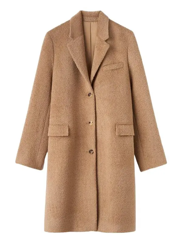 TOTEME Single-breasted Button-up Coat - Chestnut