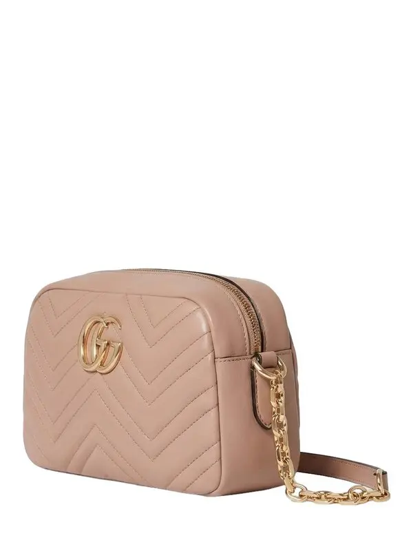 Gucci Marmont Matelassé Shoulder Bag - Pink Beige