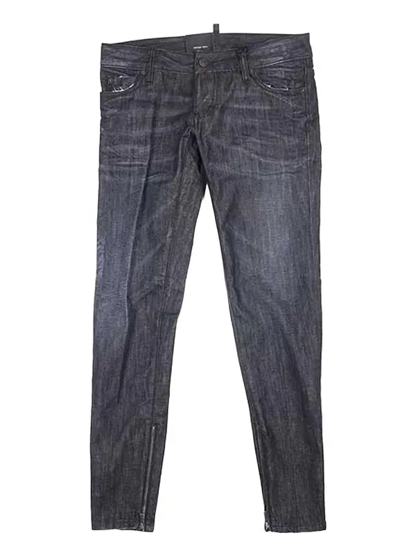 Dsquared2 Jeans With Belt Loops And Distressed Effect - Black