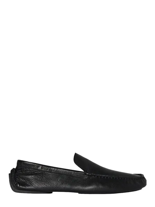 THE ROW Round Head Loafer - Black