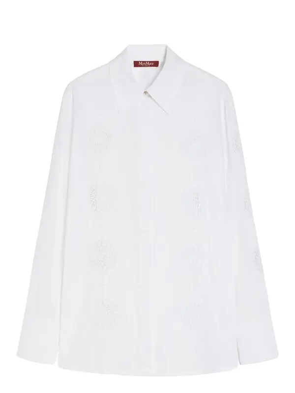 Max Mara Sesia Embroidered Shirt - Optical White