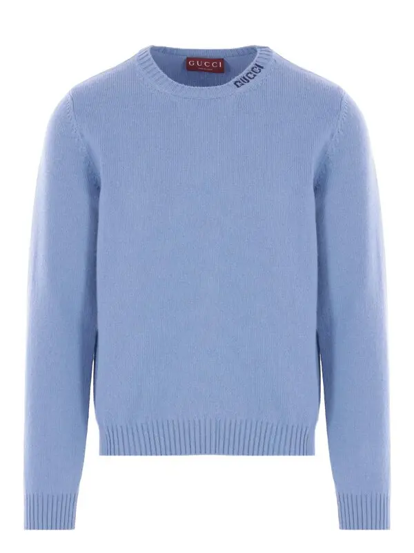 Gucci Felted Knit Jumper - Light Blue