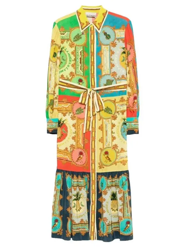 ALEMAIS La Musica Midi Dress - Multi-color