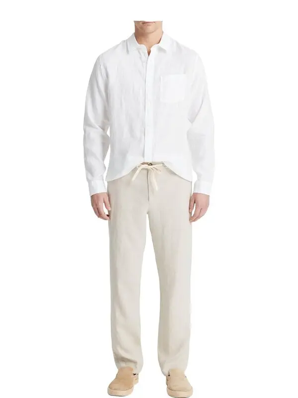 Vince Drawstring Relaxed Fit Pants - White