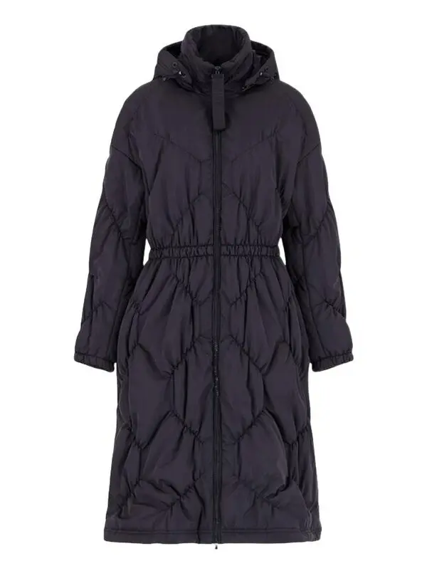 Emporio Armani Quilted Coat - Black