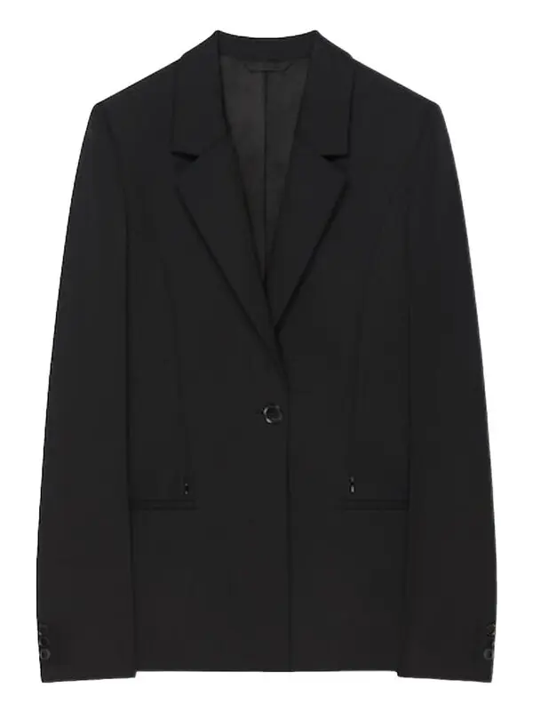 Givenchy Single-breasted Cape Jacket - Black