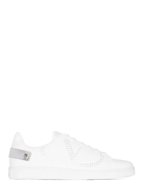 Valentino Garavani Perforated Vlogo Sneakers - White