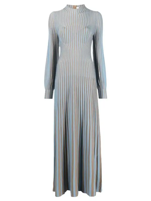 Gabriela Hearst Long Sleeve Knitted Maxi Dress - Gray