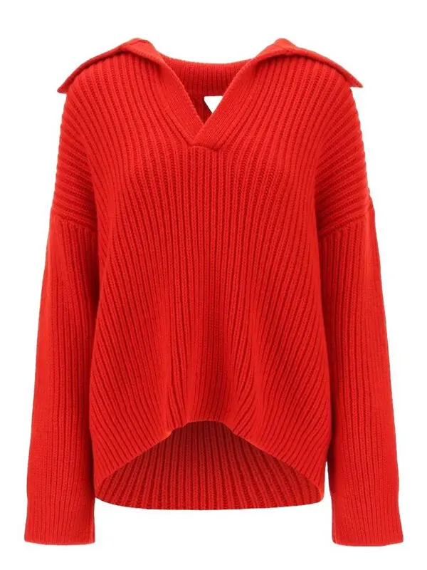 Bottega Veneta Polo Neck Sweater - Red