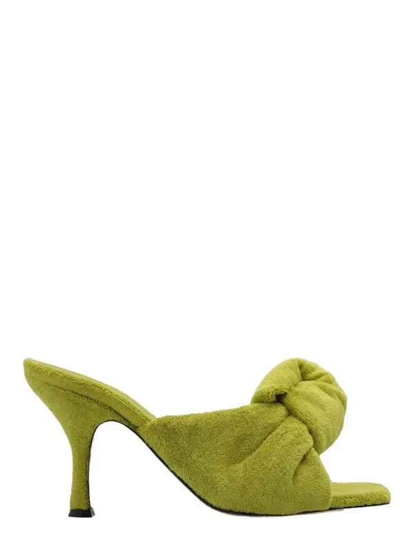 J.W.ANDERSON Terrycloth Open-toe Mules - Green