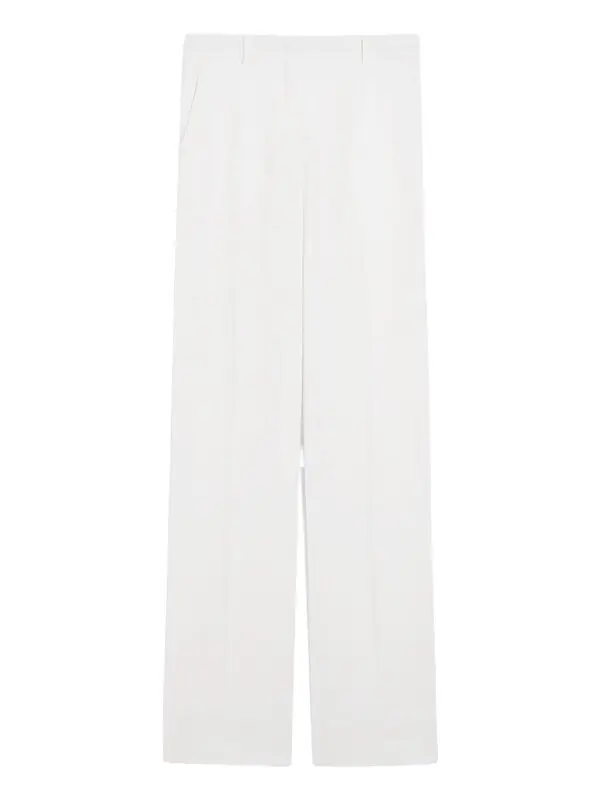 Max Mara Pleated Straight Leg Trousers - White