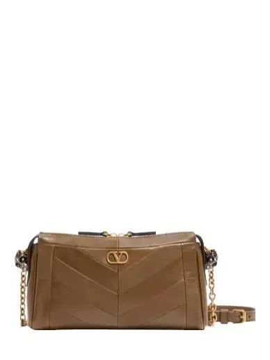Valentino Garavani Panthea Vlogo Signature Shoulder Bag - Brown