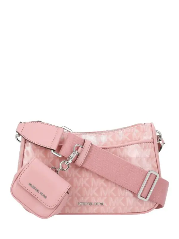 Michael Kors Jet Set Monogram Crossbody Bag - Pink