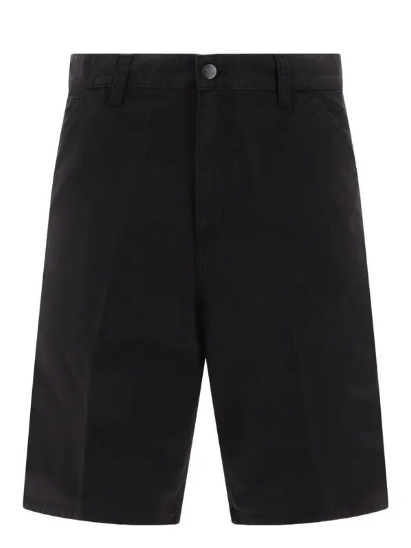Carhartt Work In Progress Logo Patch Low-rise Shorts - Black