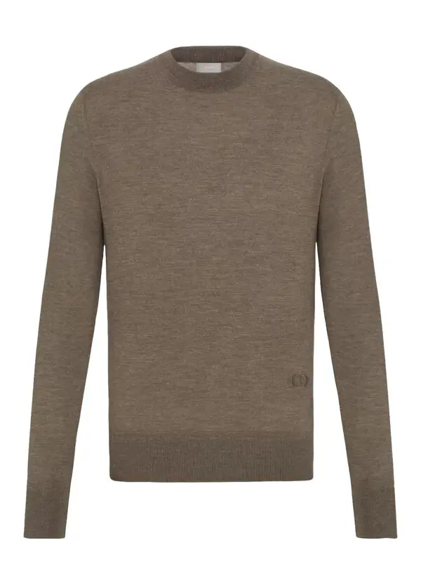 Dior Cd Icon Round Neck Sweater - Brown