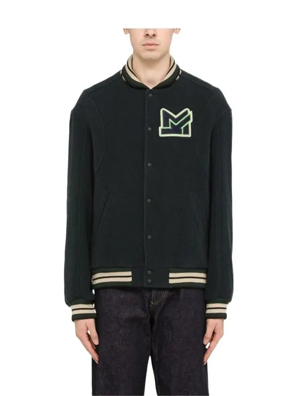 Maison Kitsuné Logo Varsity Jacket - Black