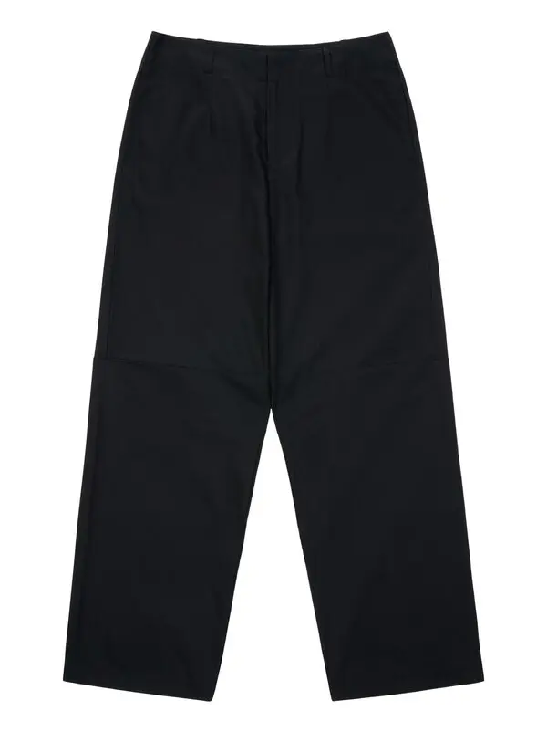 ADER ERROR Low-waisted Slacks With Horizontal Pleats - Black