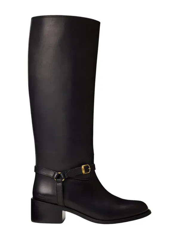 Ralph Lauren Buckled High-top Boots - Black