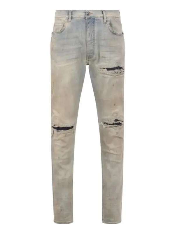 Amiri Mx1 Skinny Distressed Jeans - Perfect Antique Indigo