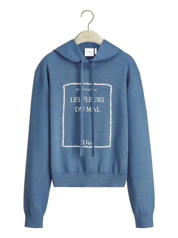 Dior Book Cover Hooded Sweatshirt - Blue