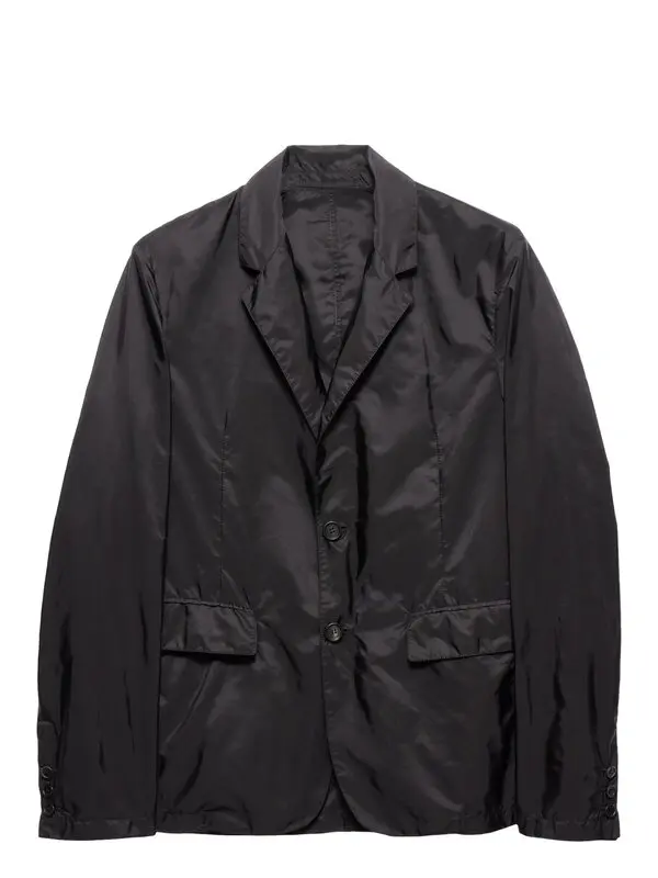 Prada Re-nylon Single-breasted Tailored Blazer - Black
