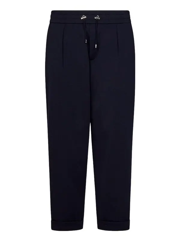 Balmain Cropped Drawstring Trousers - Black