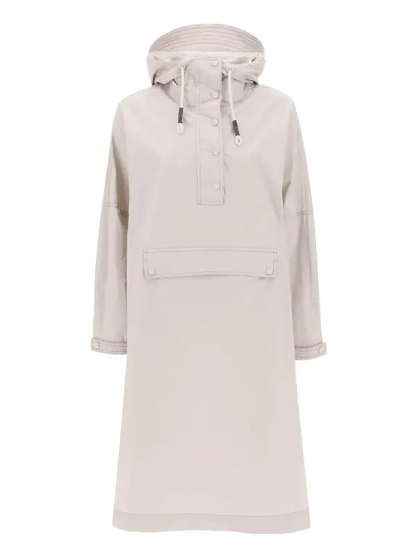 Brunello Cucinelli Hooded Rain Parka - White