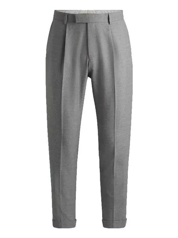 Hugo Boss Logo Detail Casual Pants - Grey