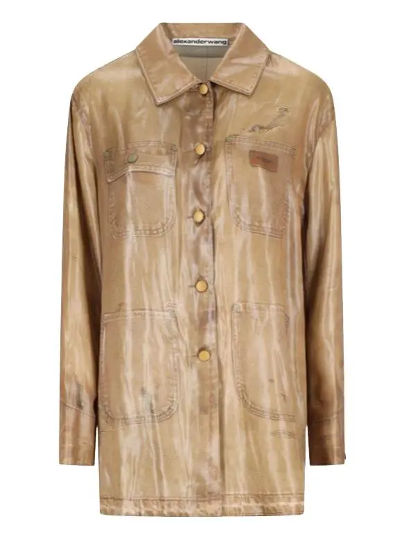 Alexander Wang Trompe L'oeil Print Shirt - Nude