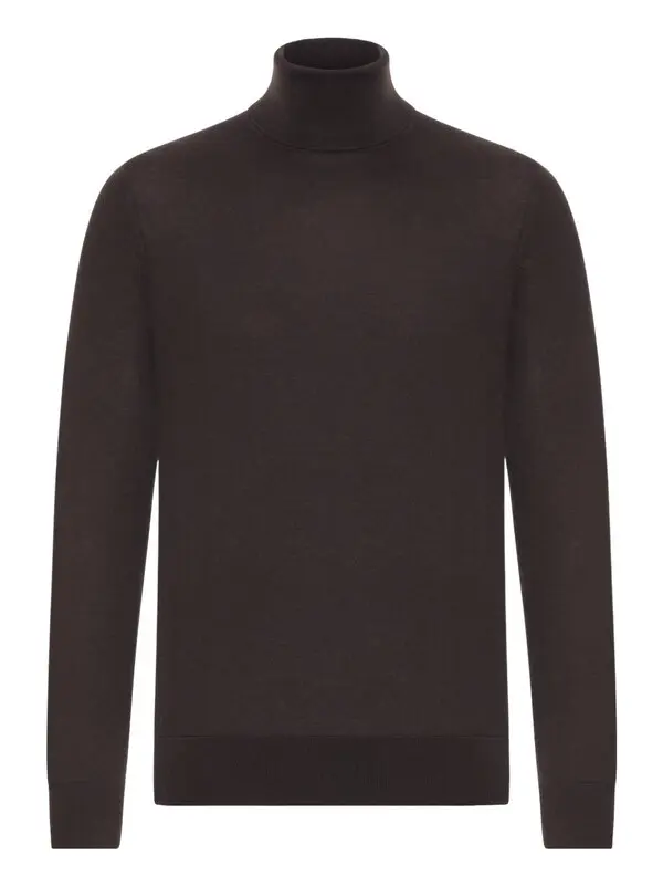 Zegna Long-sleeved Turtleneck Jumper - Black