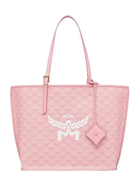 Mcm Medium Lauretos Top Handle Bag - Pink