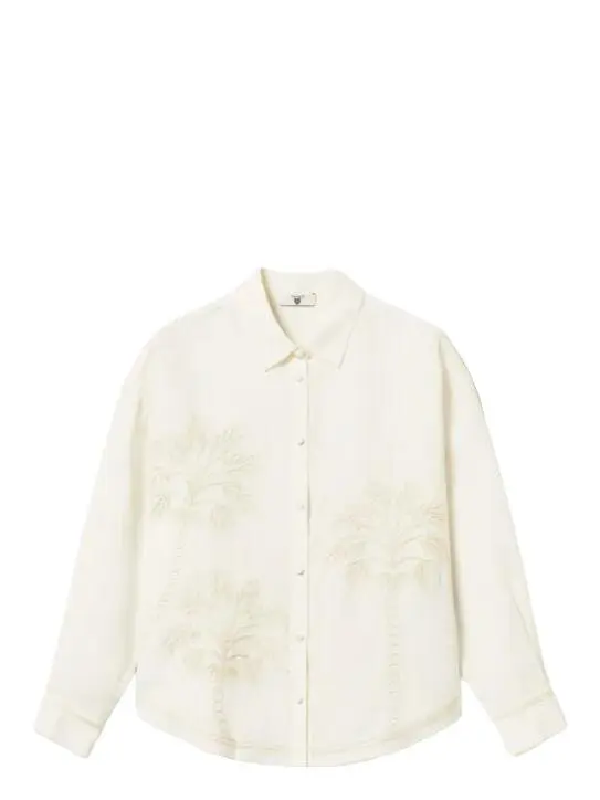 TWINSET Long Sleeve Embroidered Shirt - No