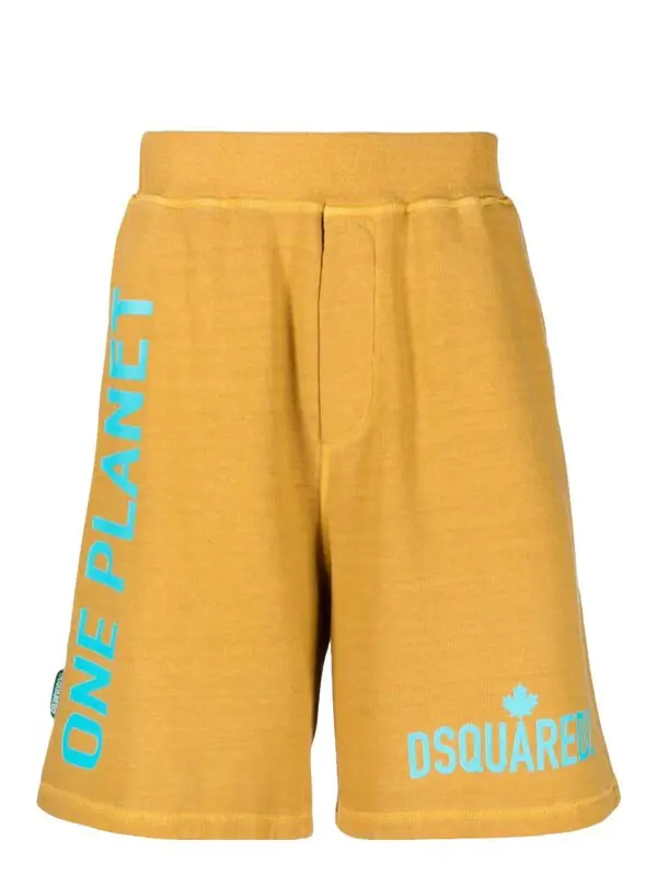 Dsquared2 Logo Printed Bermuda Shorts - Orange