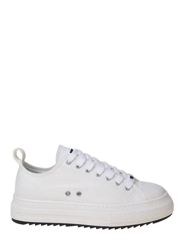 Dsquared2 Round Toe Platform Sneakers - White