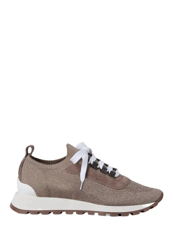 Brunello Cucinelli Runner Knit Low-top Sneakers - Brown