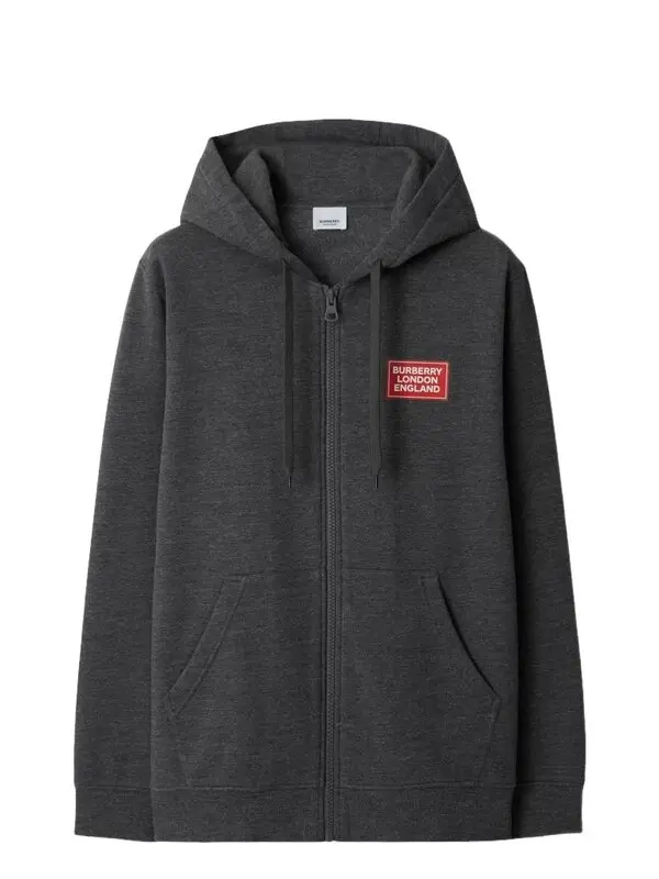 Burberry Zipper Hoodie - Gray