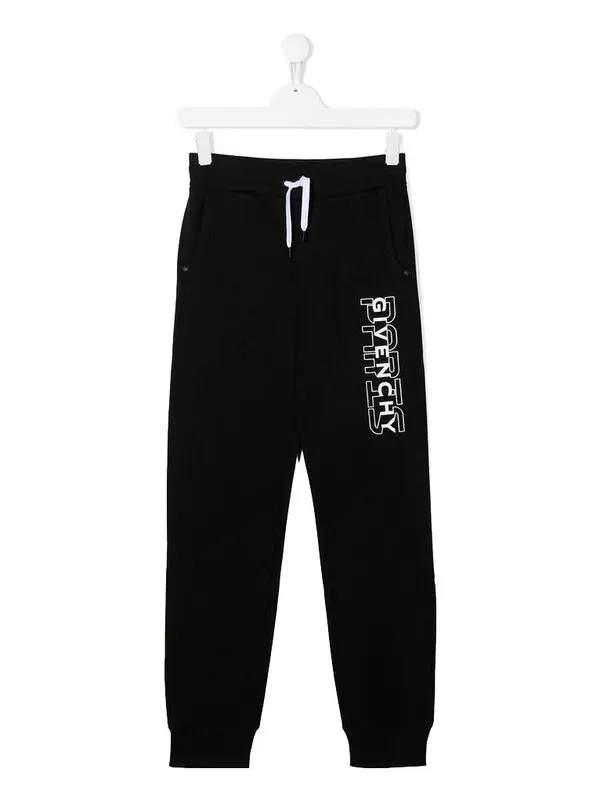 Givenchy Logo Printed Slim Fit Drawstring Sweatpants - Black