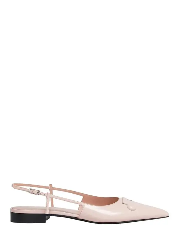 Marni Leather Pointed Toe Slingback - Rose Powder