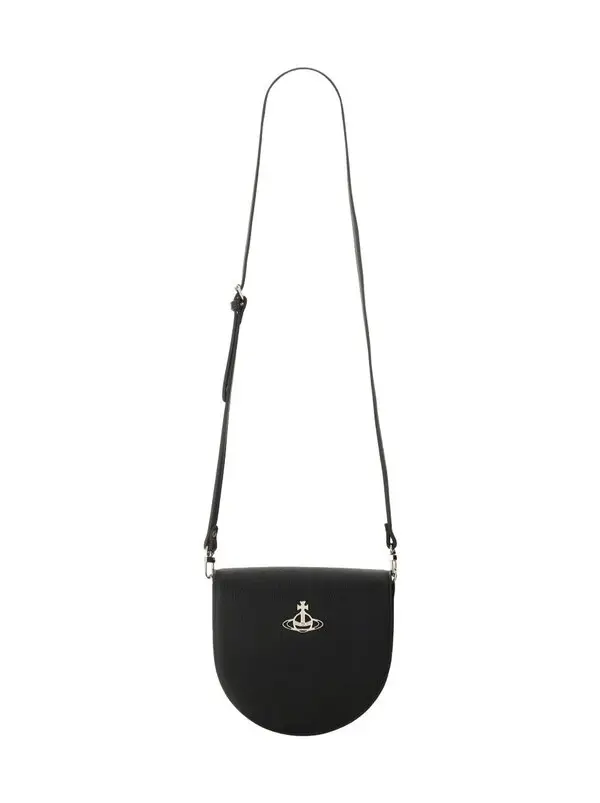 VIVIENNE WESTWOOD Logo Plaque Crossbody Bag - Black