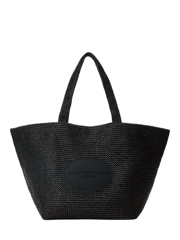Alexander Wang Logo Embossed Xl Punch Tote Bag - Black