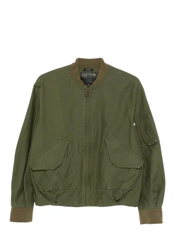 R13 Bubble Bomber Jacket - Olive Green