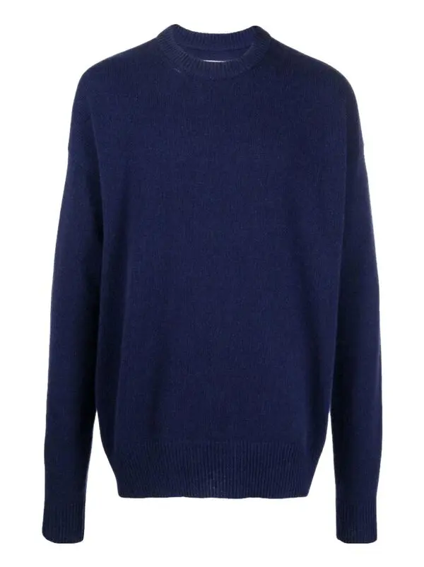 JIL SANDER Crewneck Knitted Jumper - Black