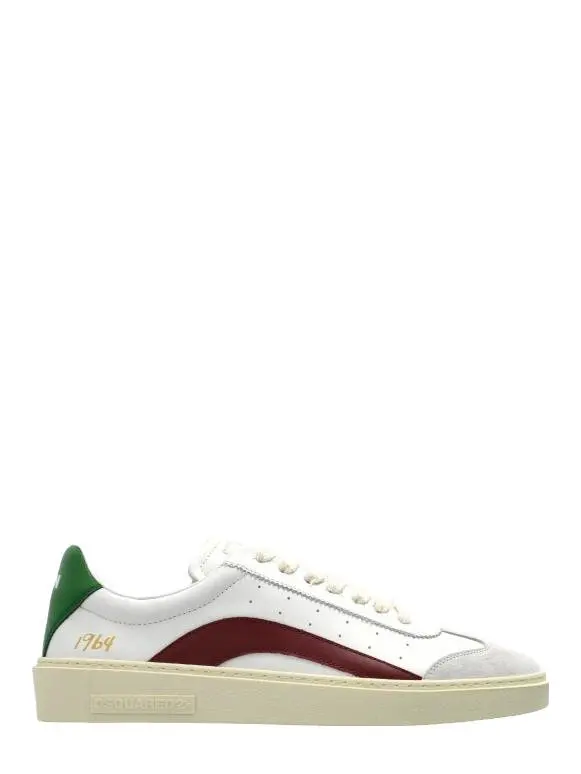 Dsquared2 Logo Patch Lace-up Sneakers - White