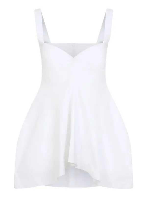 Carven Asymmetric Cotton-poplin Tank - White