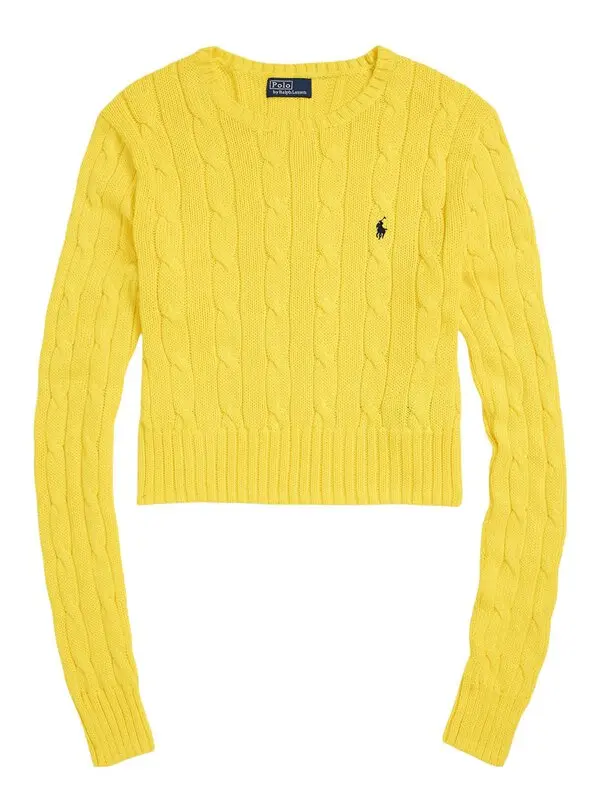 Polo Ralph Lauren Cable-knit Cropped Jumper - Yellow