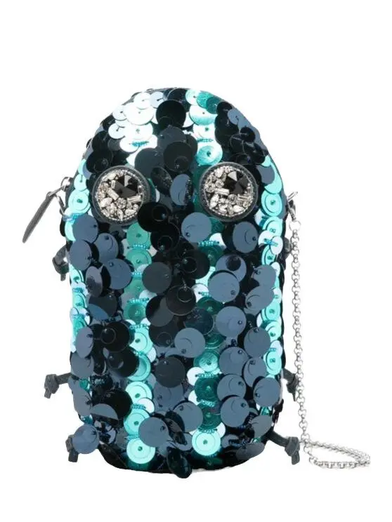 ANYA HINDMARCH Sequined Shoulder Bag - Blue
