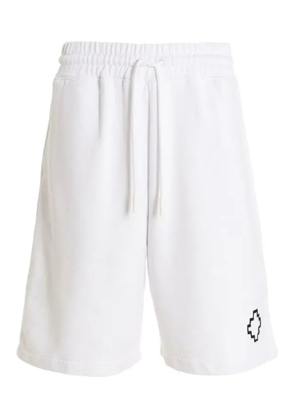 MARCELO BURLON COUNTY OF MILAN Tempera Cross Basket Shorts - White