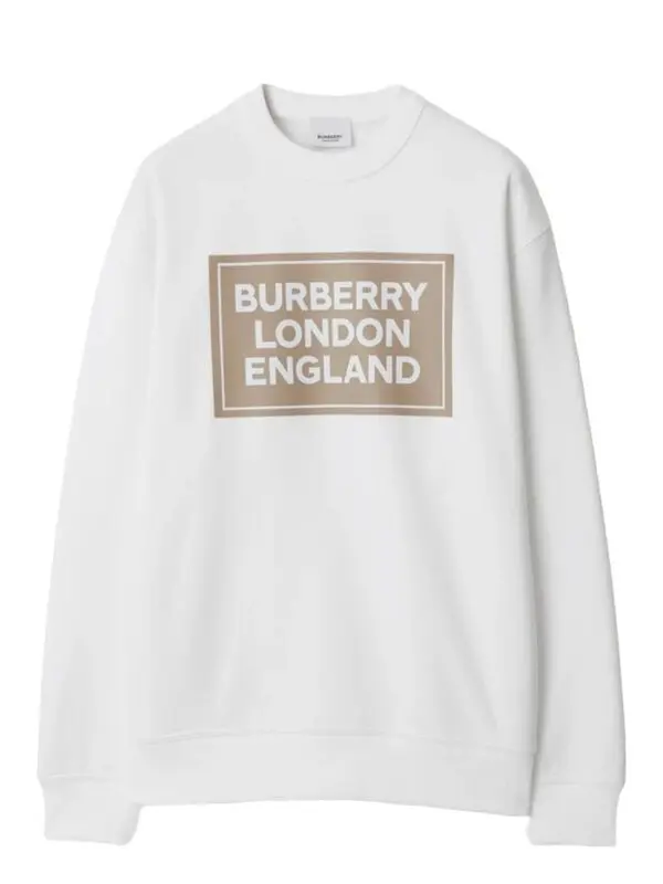 Burberry Logo Long-sleeved Sweater - White
