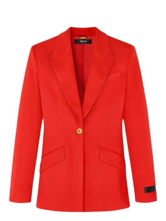 Versace Single-breasted Tailored Blazer - Red