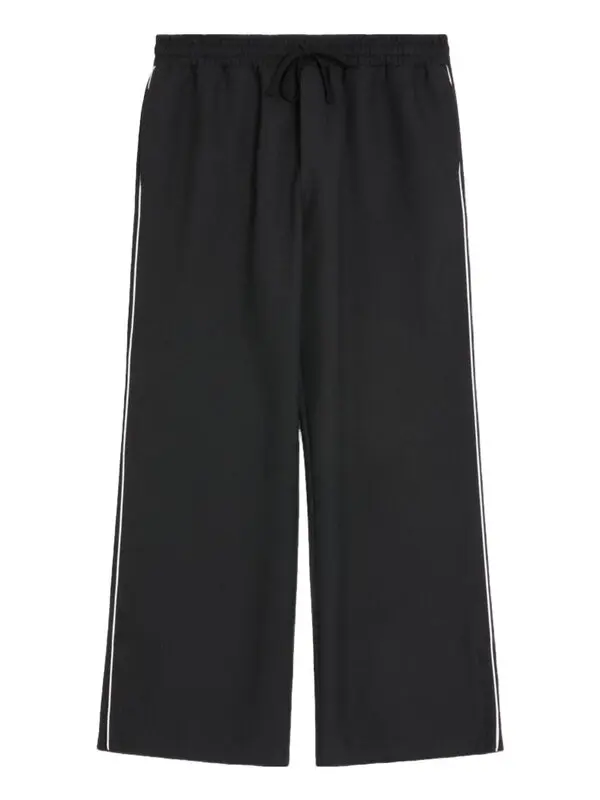 Valentino Garavani Vlogo Signature Wide Leg Pants - Black